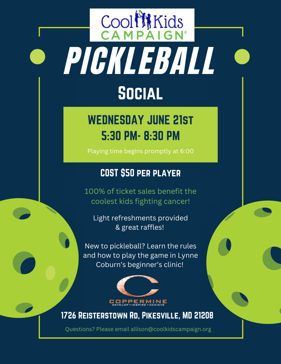 Pickleball Social - Cool Kids Campaign